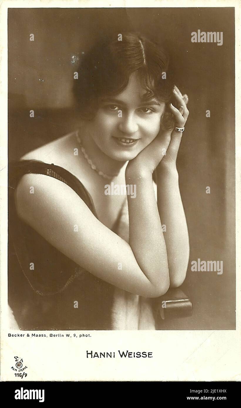 Portrait of Hanni Weisse 003 - German weimar era cinema (1918 - 1935 Stock Photo - Alamy