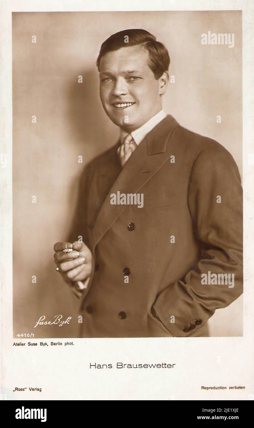 Portrait of Hans Brausewetter 001 - German weimar era cinema (1918 ...