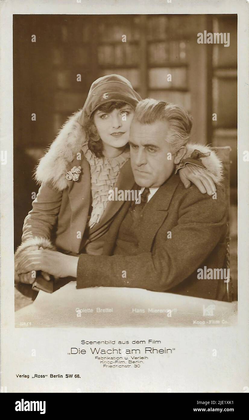 Portrait of Hans Mierendorff and Colette Brettel in Die Wacht am Rhein ...