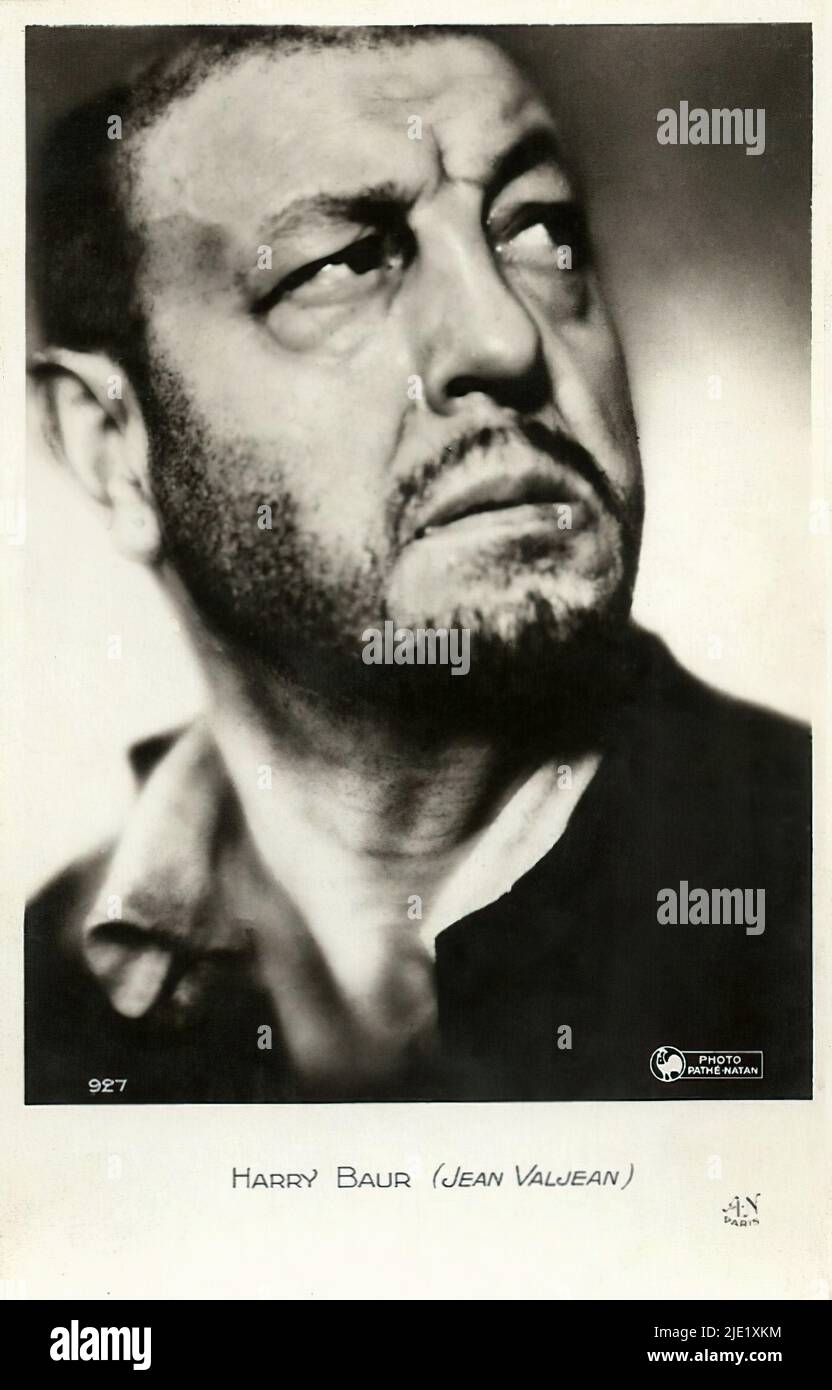 Portrait of Harry Baur as Jean Valjean - French theatre classic era ...