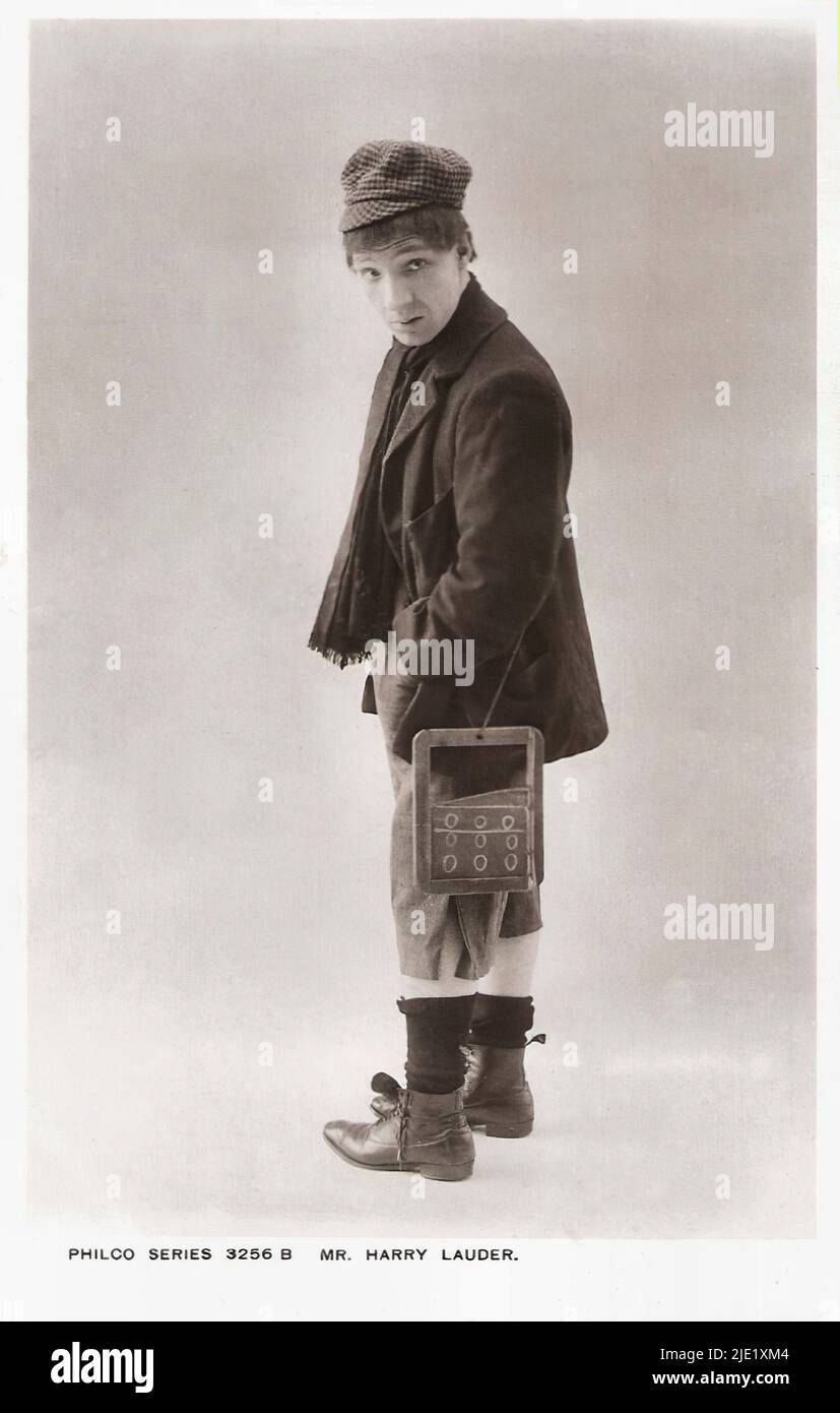 Portrait of Harry Lauder 006 - British stage star of the Victorian and ...