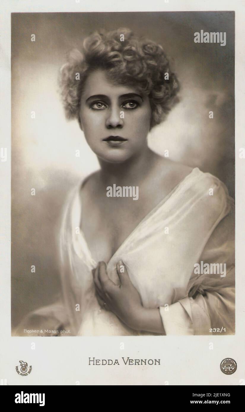 Portrait of Hedda Vernon - German weimar era cinema (1918 - 1935 Stock ...