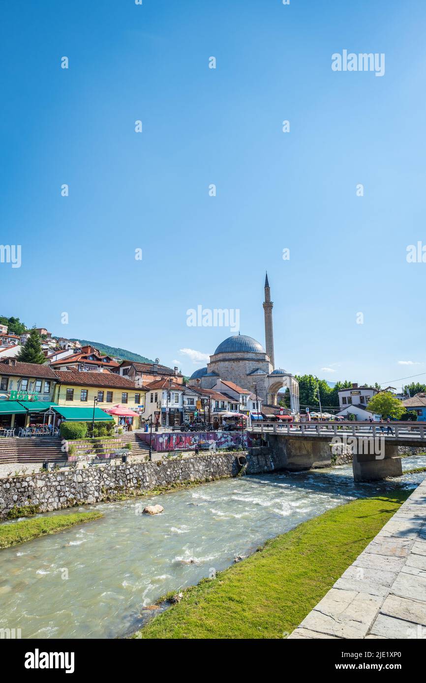 Prizren, Kosovo - June 2022: Prizren city center view with the river ...