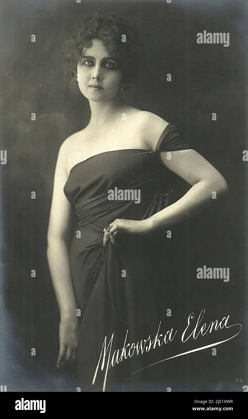 Portrait of Helena Makowska 006 - Italian silent movie era Stock Photo ...