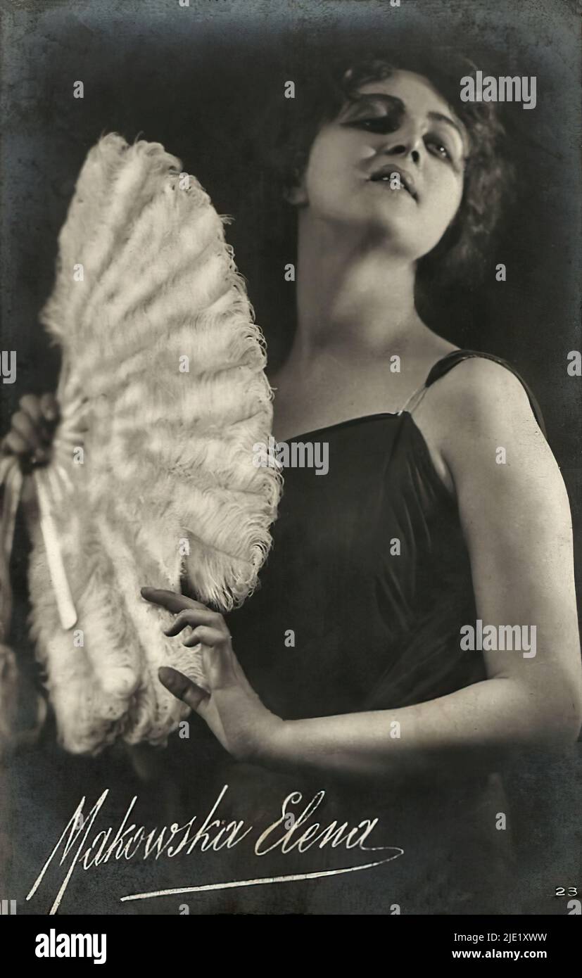 Portrait of Helena Makowska 002 - Italian silent cinema era actress ...