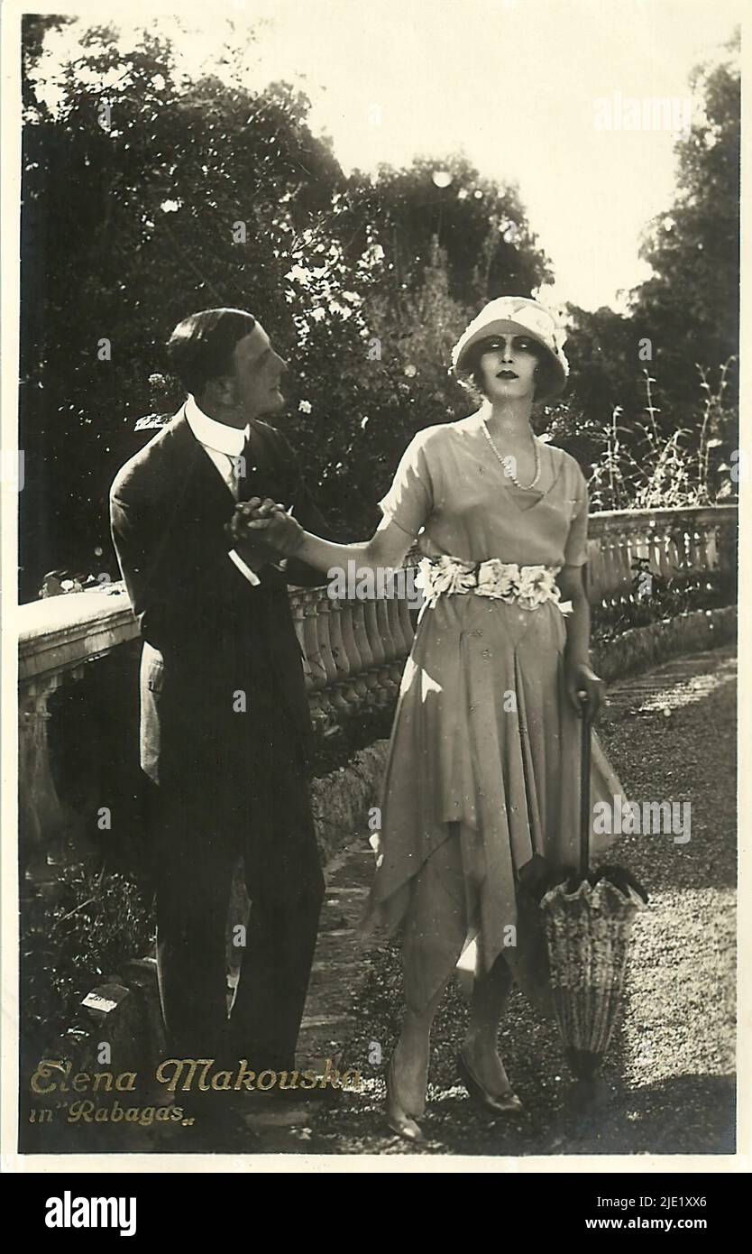 Portrait of Helena (Elena) Makowska - Italian silent cinema era actress ...