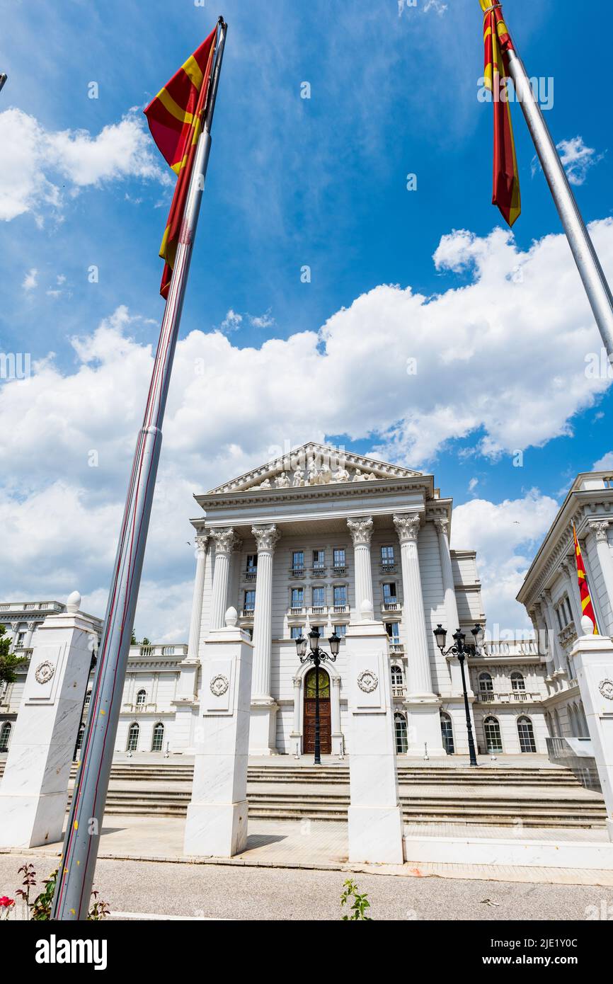 Skopje, North Macedonia - June 2022: Building of Government of the ...