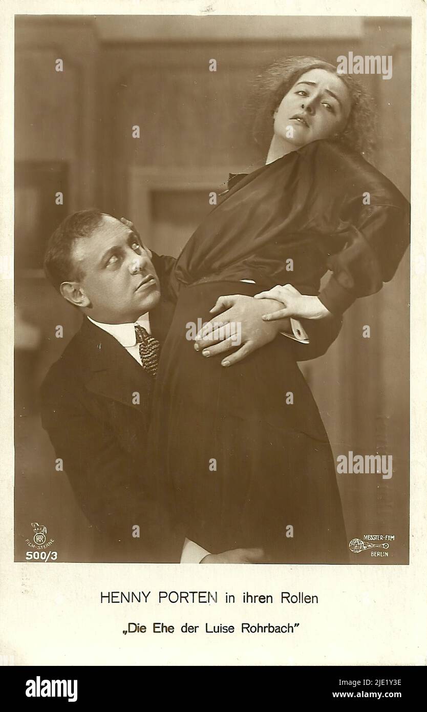 Portrait of Henny Porten and Emil Jannings in Die Ehe der Luise Rohrbach - German weimar era ...