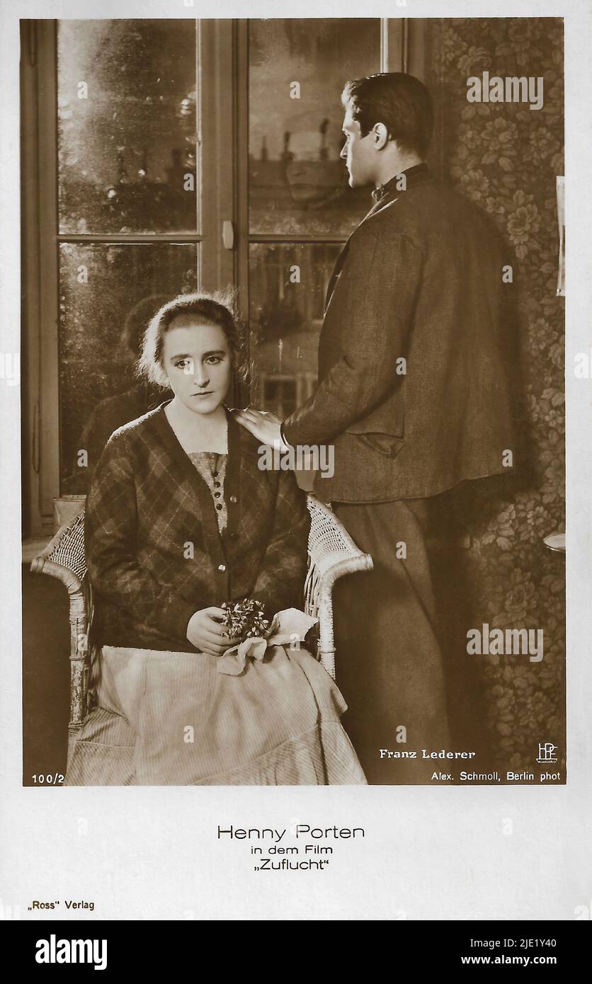 Portrait of Henny Porten and Franz Lederer in Zuflucht (1928) 001 ...