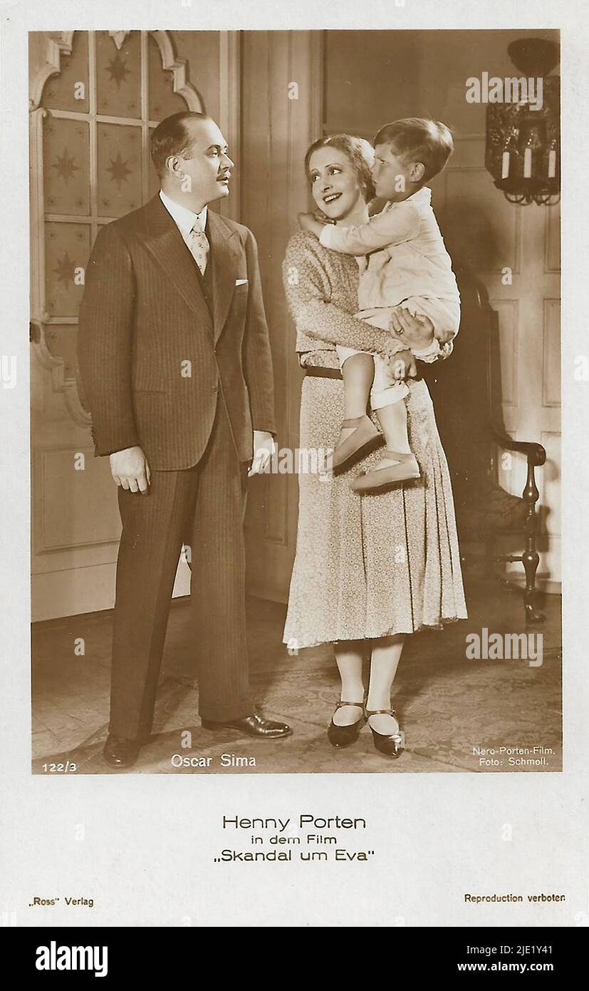Portrait of Henny Porten and Oskar Sima in Skandal um Eva (1930) - German weimar era cinema ...