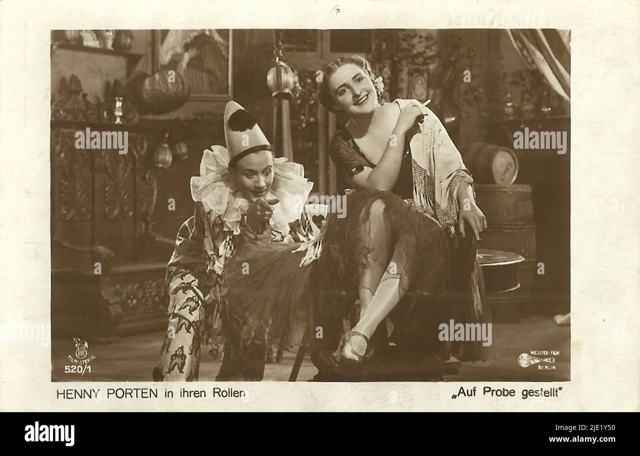 Portrait of Henny Porten in Auf Probe gestellt - German weimar era cinema (1918 - 1935 Stock ...