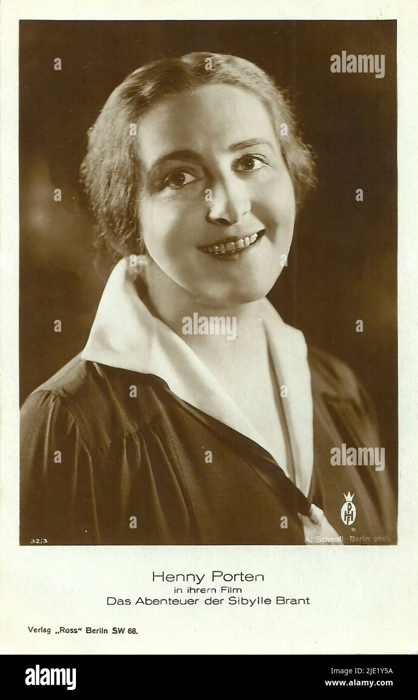 Portrait of Henny Porten in Das Abenteuer der Sibylle Brant 001 - German weimar era cinema (1918 ...