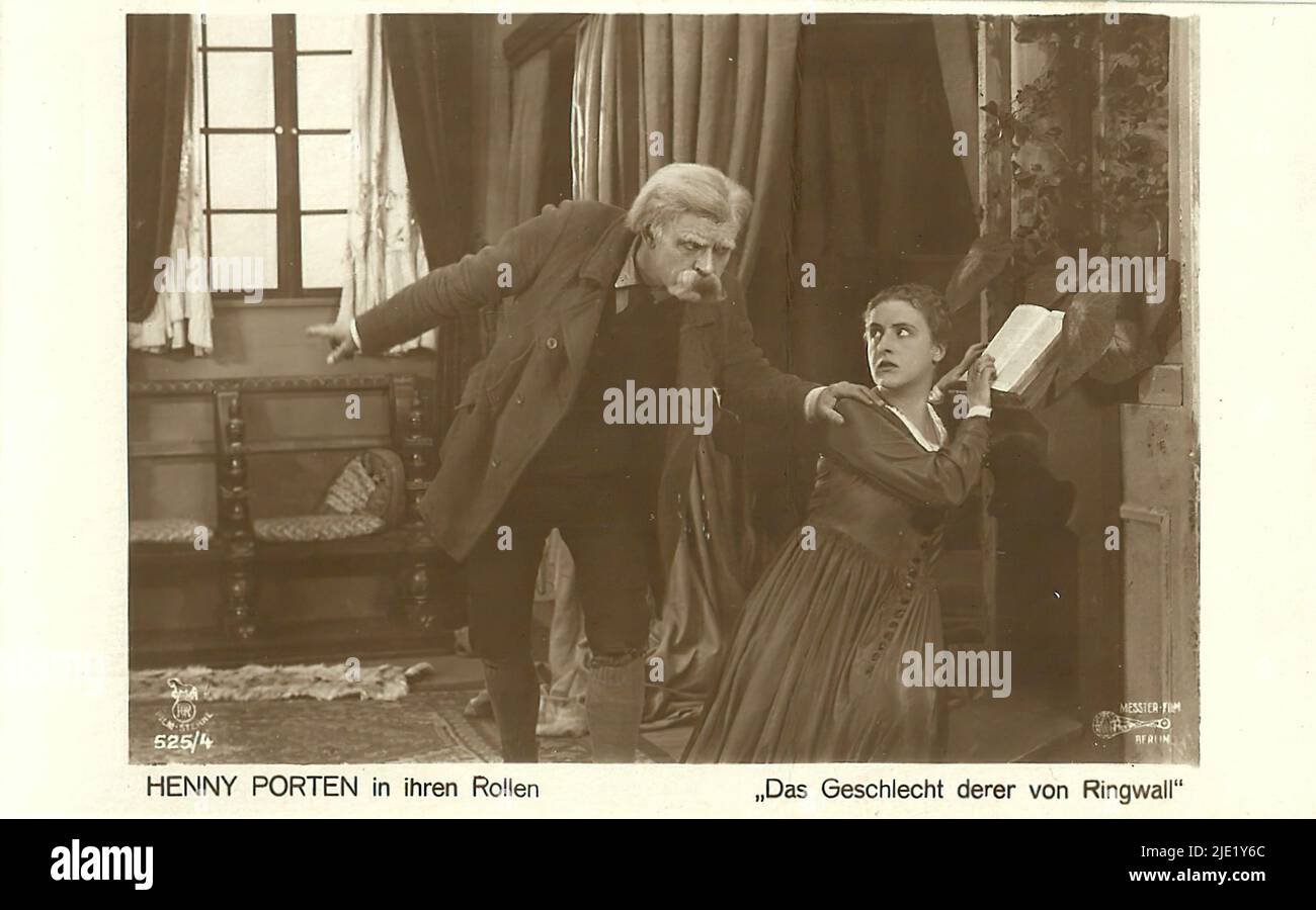 Portrait of Henny Porten in Das Geschlecht derer von Ringwall 001 - German weimar era cinema ...