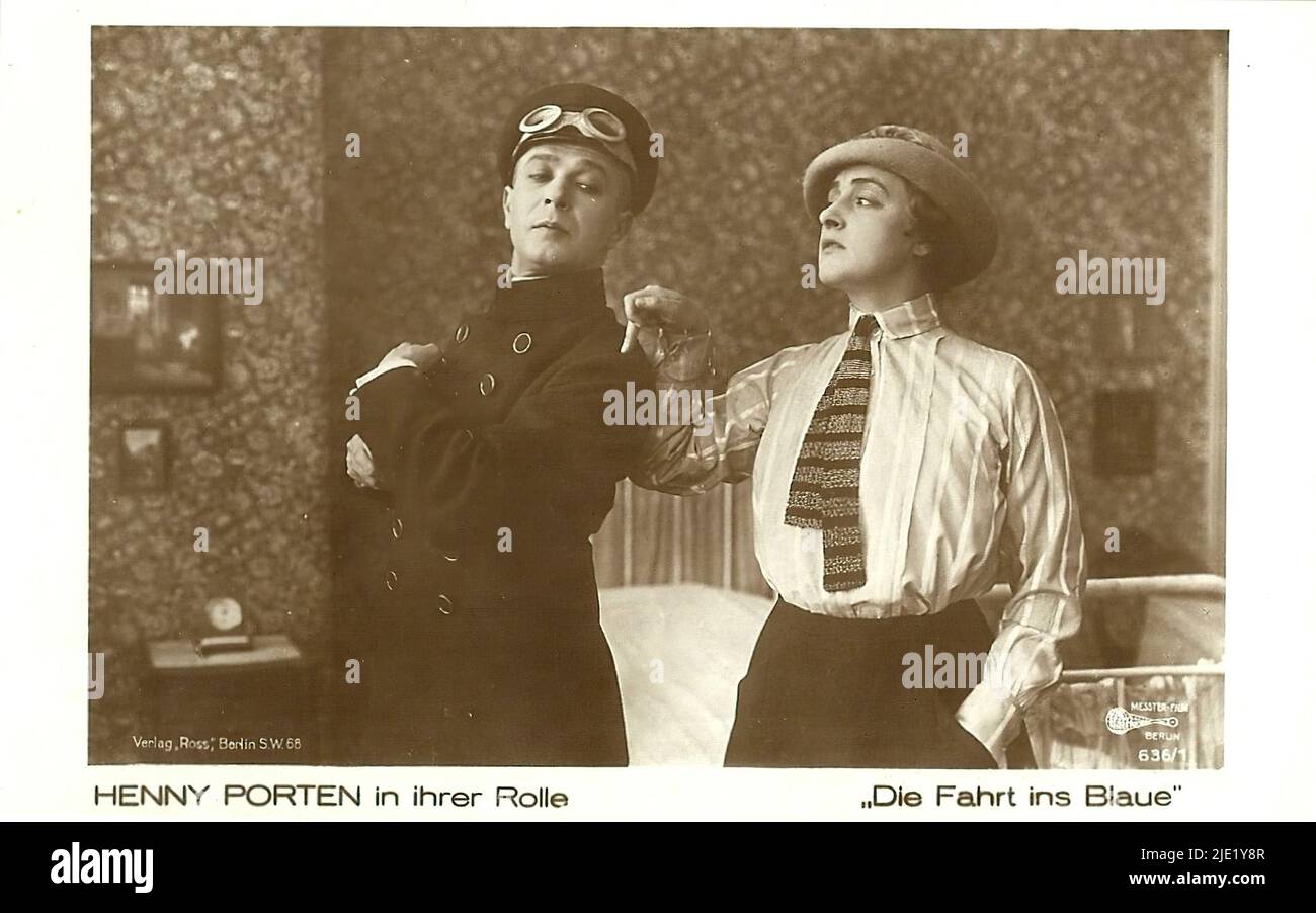 Portrait of Henny Porten in Die Fahrt ins Blaue (1919) - German weimar era cinema (1918 - 1935 ...