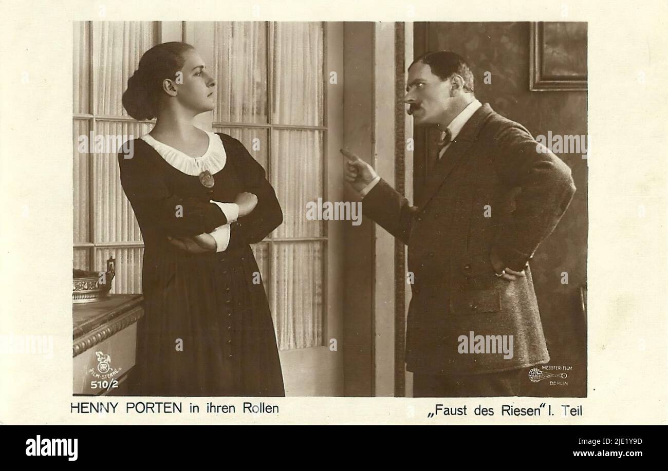 Portrait of Henny Porten in Die Faust des Riesen I 2 - German weimar era cinema (1918 - 1935 ...