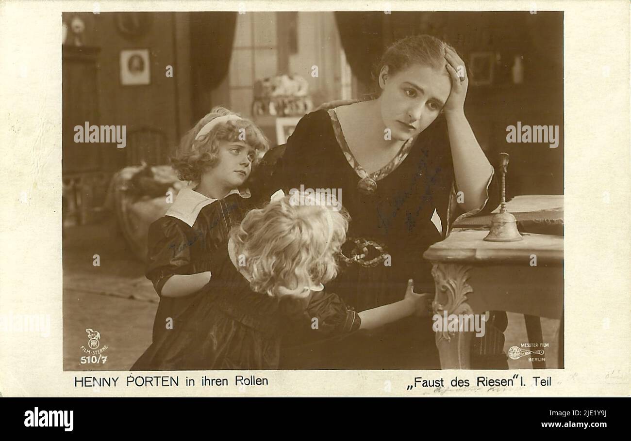 Portrait of Henny Porten in Die Faust des Riesen I 7 - German weimar era cinema (1918 - 1935 ...