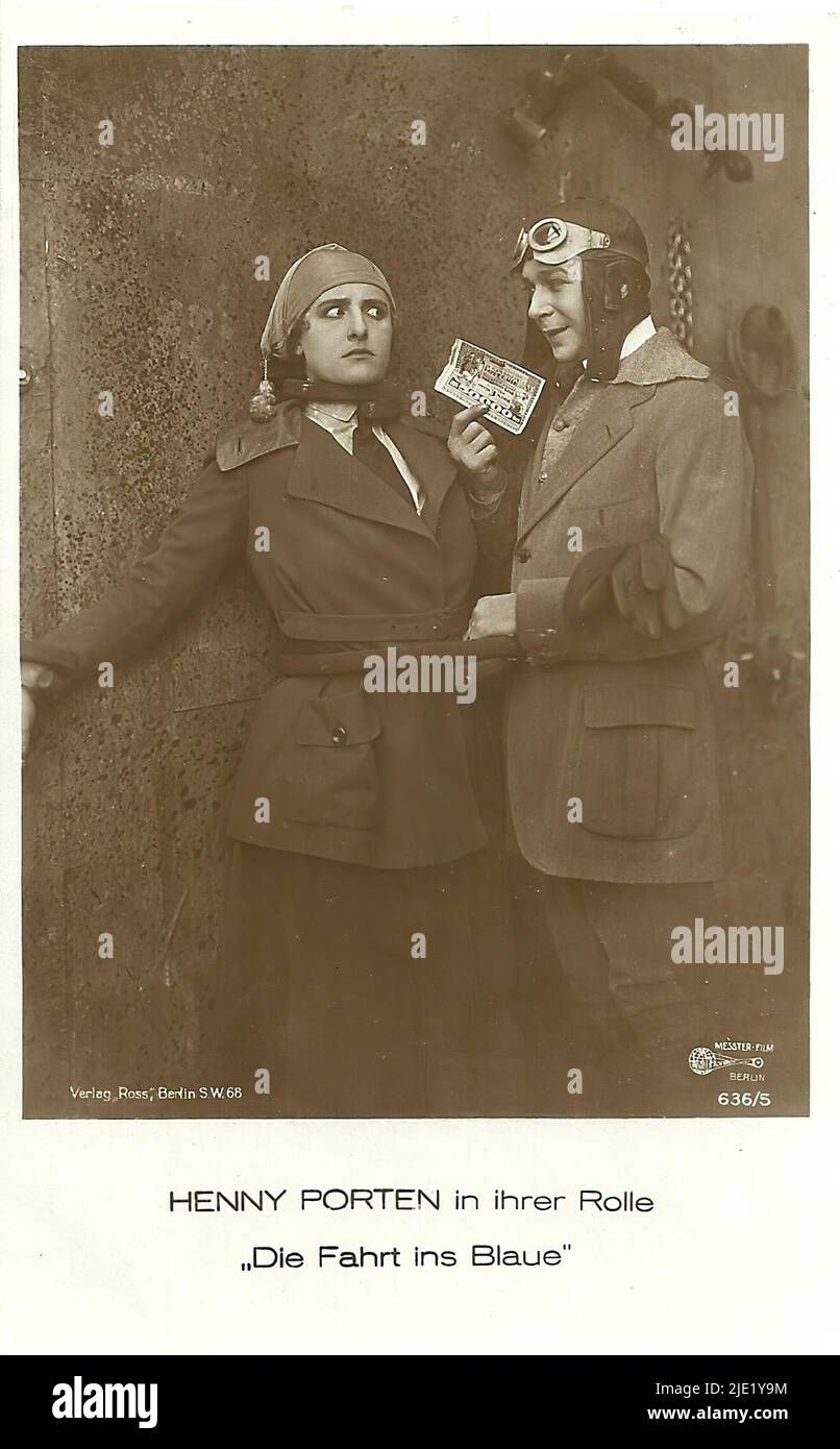 Portrait of Henny Porten in Die Fahrt ins Blaue (1919) 004 - German weimar era cinema (1918 ...