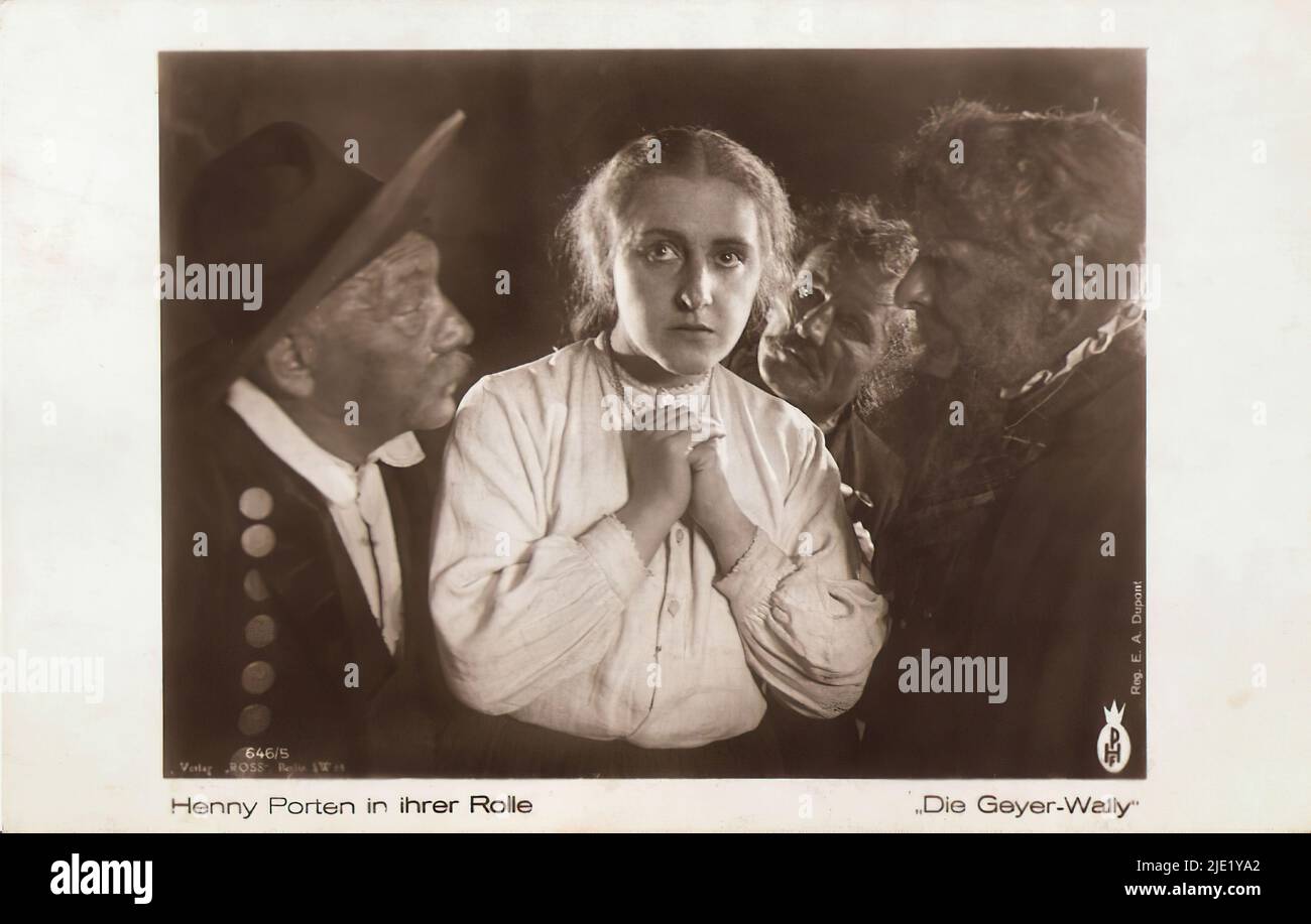 Portrait of Henny Porten in Die Geier-Wally (1921) - German weimar era cinema (1918 - 1935 Stock ...