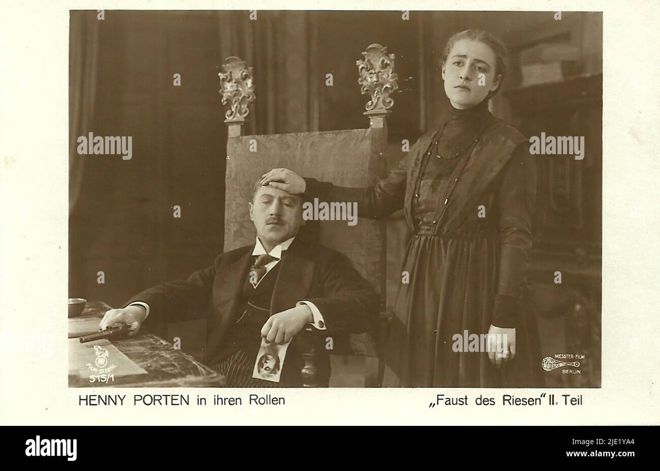 Portrait of Henny Porten in Die Faust des Riesen II 1 - German weimar ...