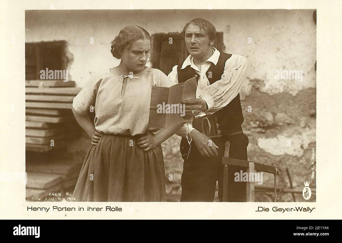 Portrait of Henny Porten in Die Geier-Wally 002 - German weimar era cinema (1918 - 1935 Stock ...