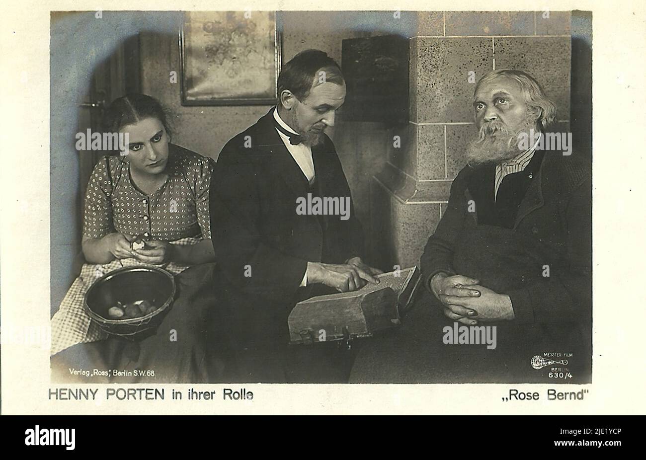 Portrait of Henny Porten in Rose Bernd (1919) 002 - German weimar era cinema (1918 - 1935 Stock ...