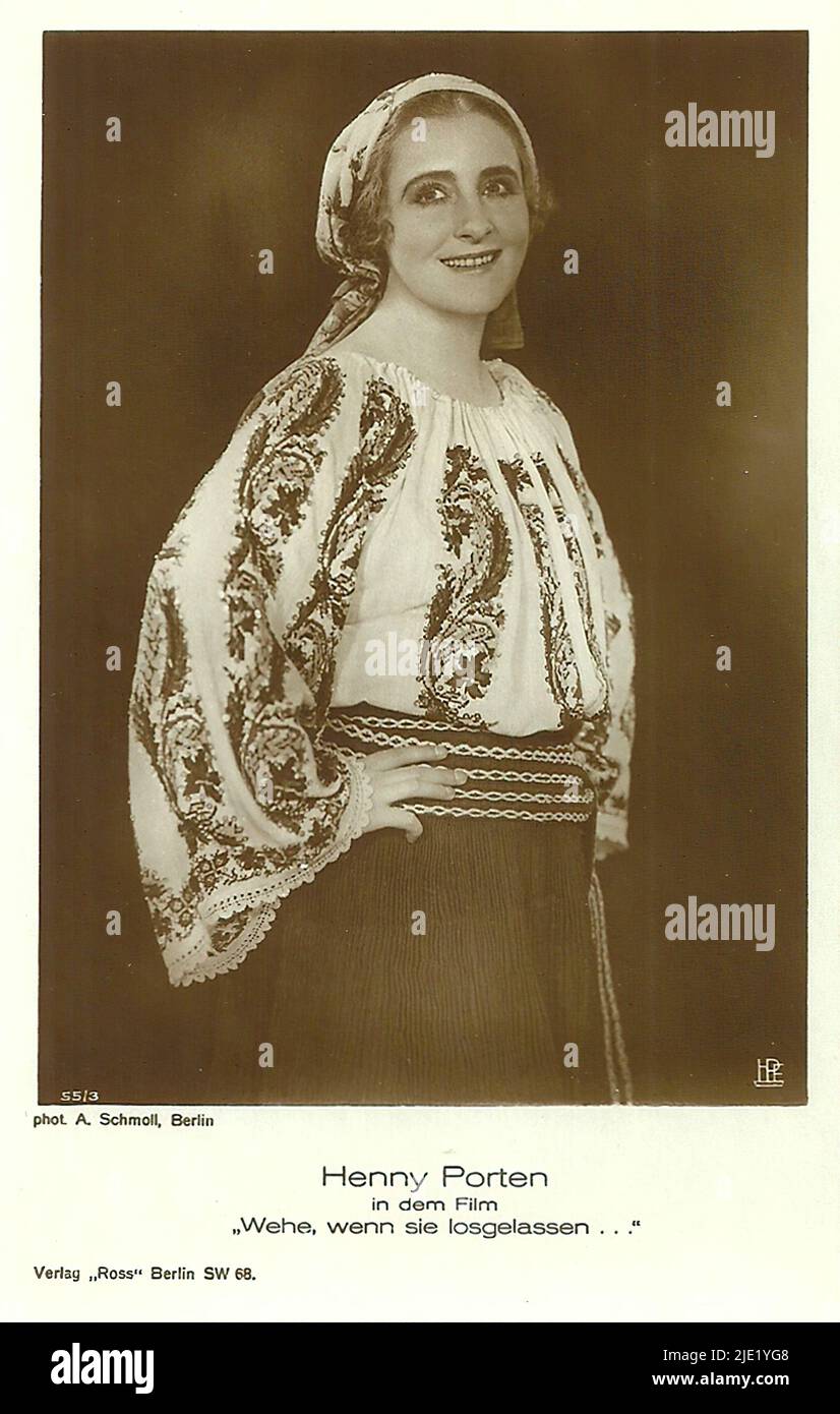 Portrait of Henny Porten in Wehe, wenn sie losgelassen...! 001 - German weimar era cinema (1918 ...