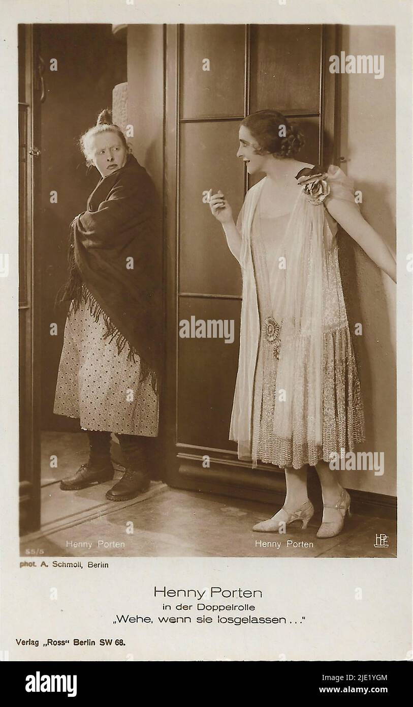 Portrait of Henny Porten in Wehe, wenn sie losgelassen...! 002 - German weimar era cinema (1918 ...