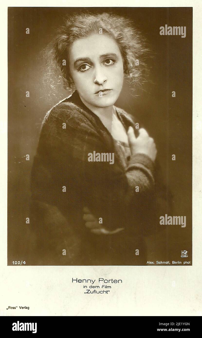 Portrait of Henny Porten in Zuflucht - German weimar era cinema (1918 - 1935 Stock Photo - Alamy