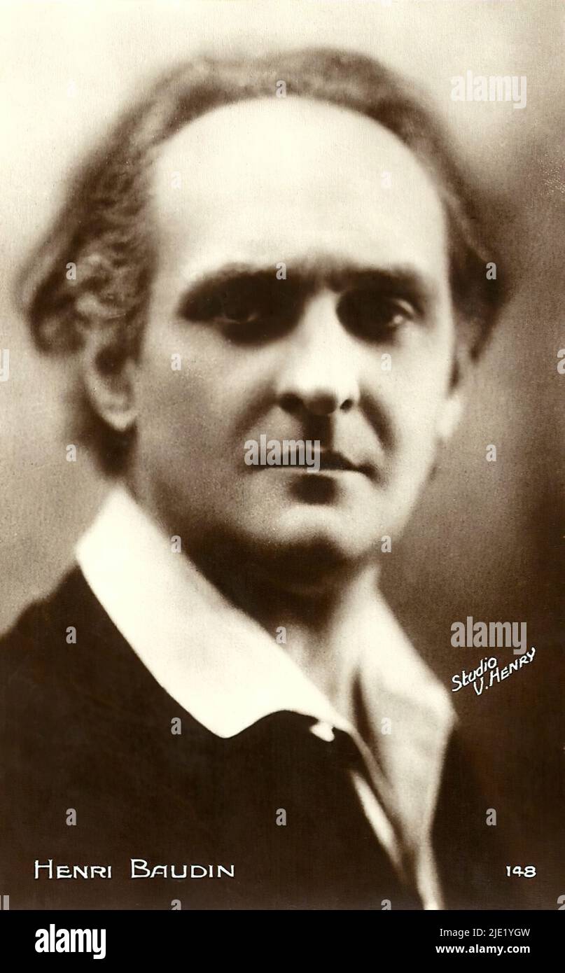 Portrait of Henri Baudin - French silent cinema era Stock Photo - Alamy