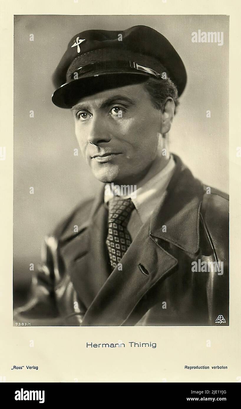 Portrait of Hermann Thimig - German weimar era cinema (1918 - 1935 Stock Photo - Alamy