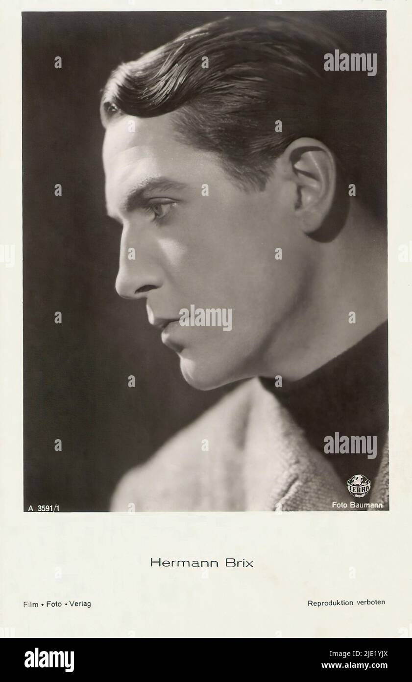 Portrait of Hermann Brix 001 - German Third Reich movie star Stock ...