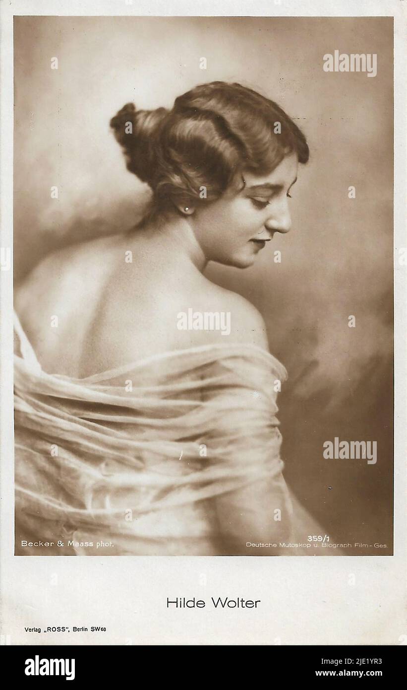 Portrait of Hilde Wolter - German weimar era cinema (1918 - 1935 Stock ...
