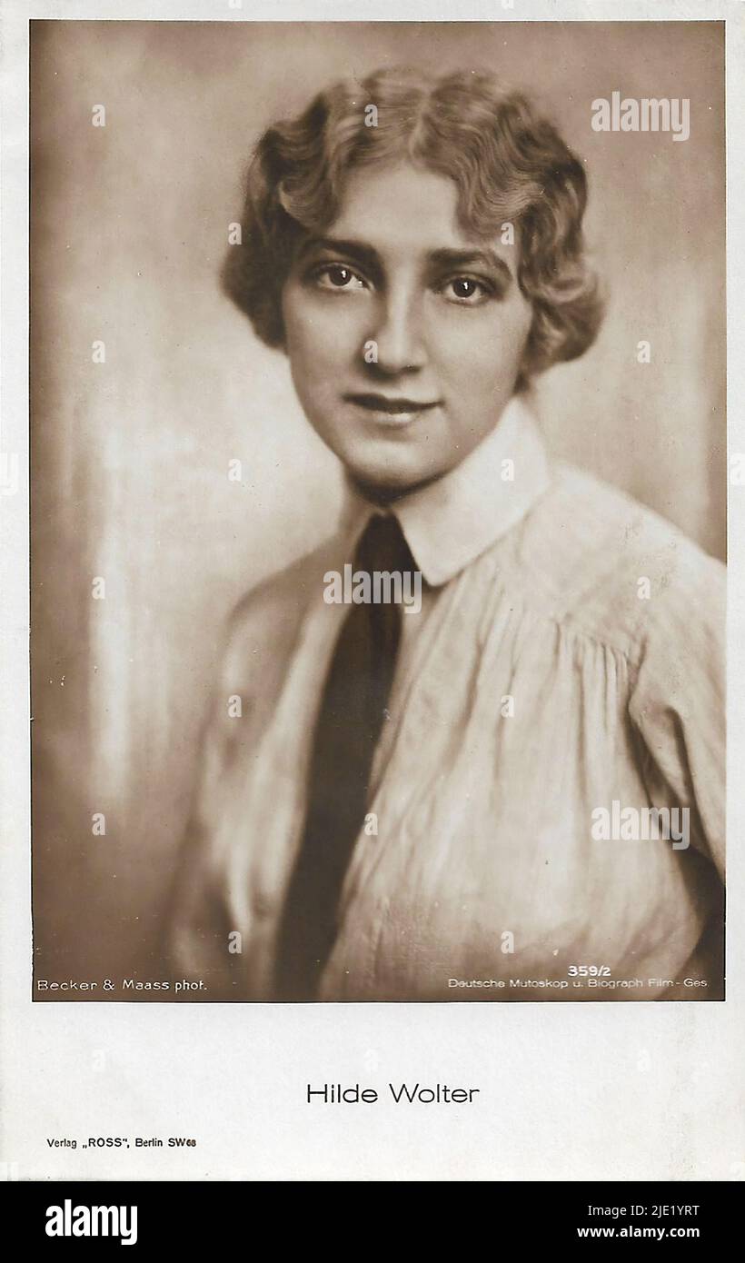 Portrait of Hilde Wolter 002 - German weimar era cinema (1918 - 1935 ...