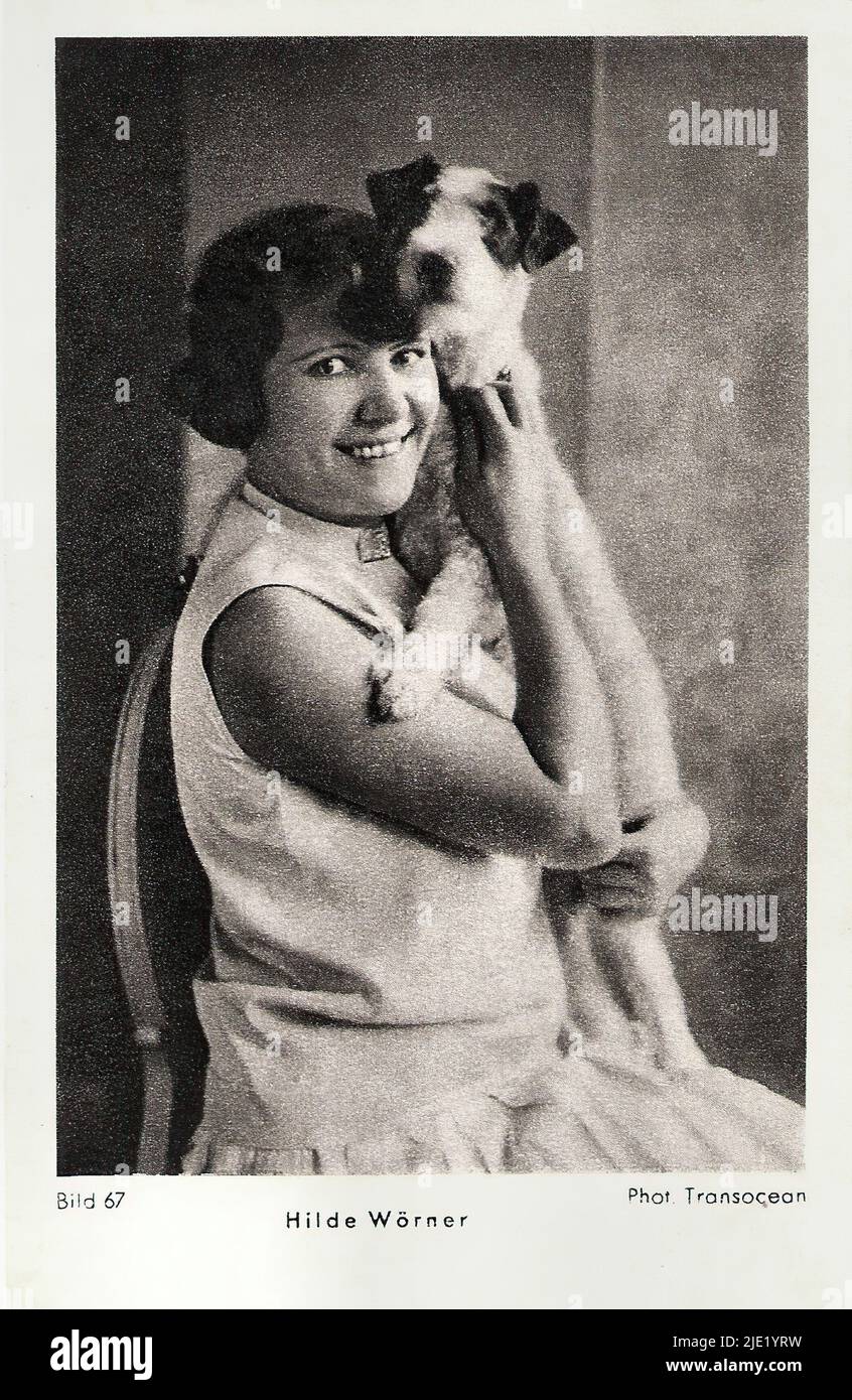 Portrait of Hilde Wörner - German weimar era cinema (1918 - 1935 Stock Photo - Alamy