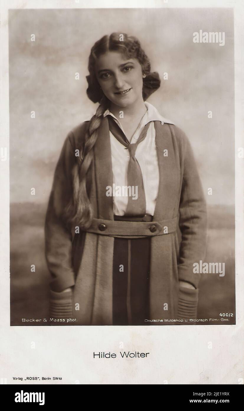 Portrait of Hilde Wolter 001 - German weimar era cinema (1918 - 1935 Stock Photo - Alamy