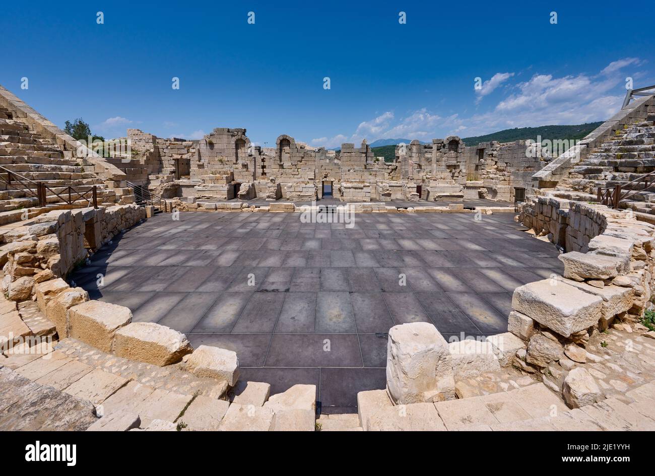 theatre, Remains of the antique Lycian city of Patara, Turkey Stock ...
