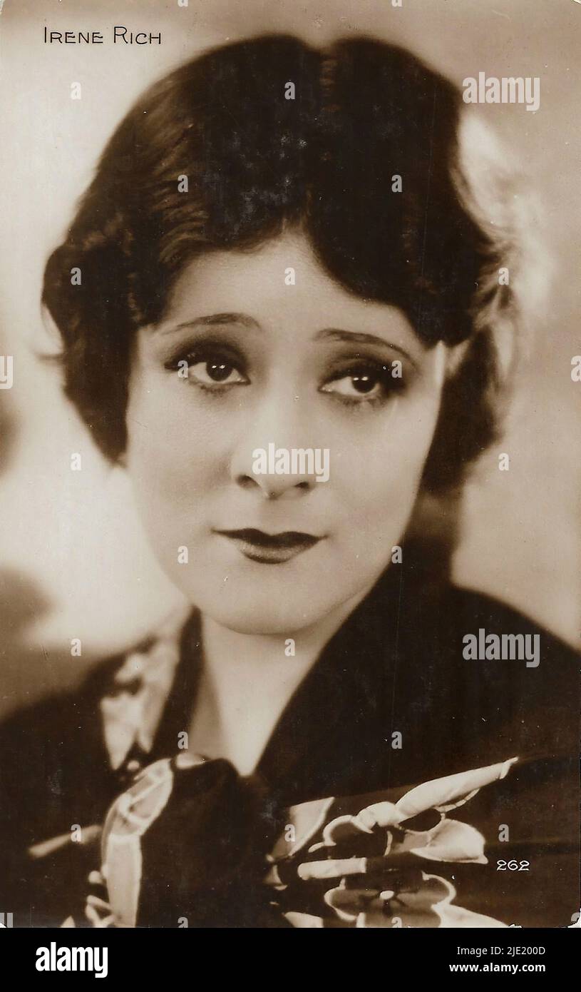 Portrait of Irene Rich 003 - Hollywood silent movie actress Stock Photo - Alamy