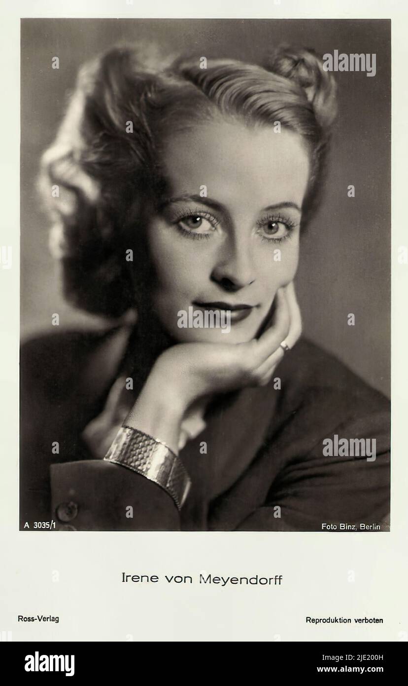 Portrait of Irene von Meyendorff 004 - German Third Reich movie star ...