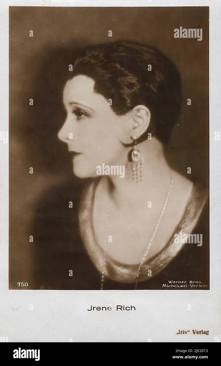 Portrait of Irene Rich 002 - Hollywood silent movie actress Stock Photo ...