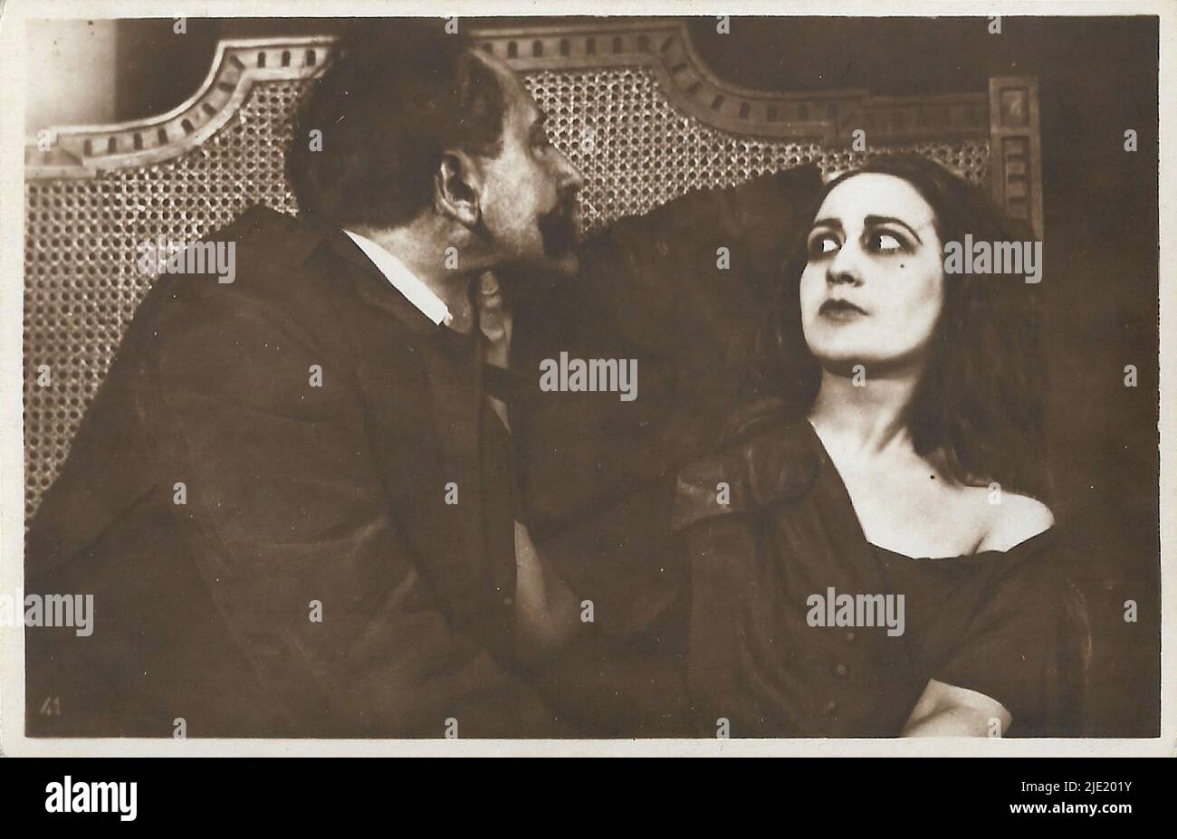 Portrait of Italia Almirante and Franz Sala in La chiromante - Italian ...