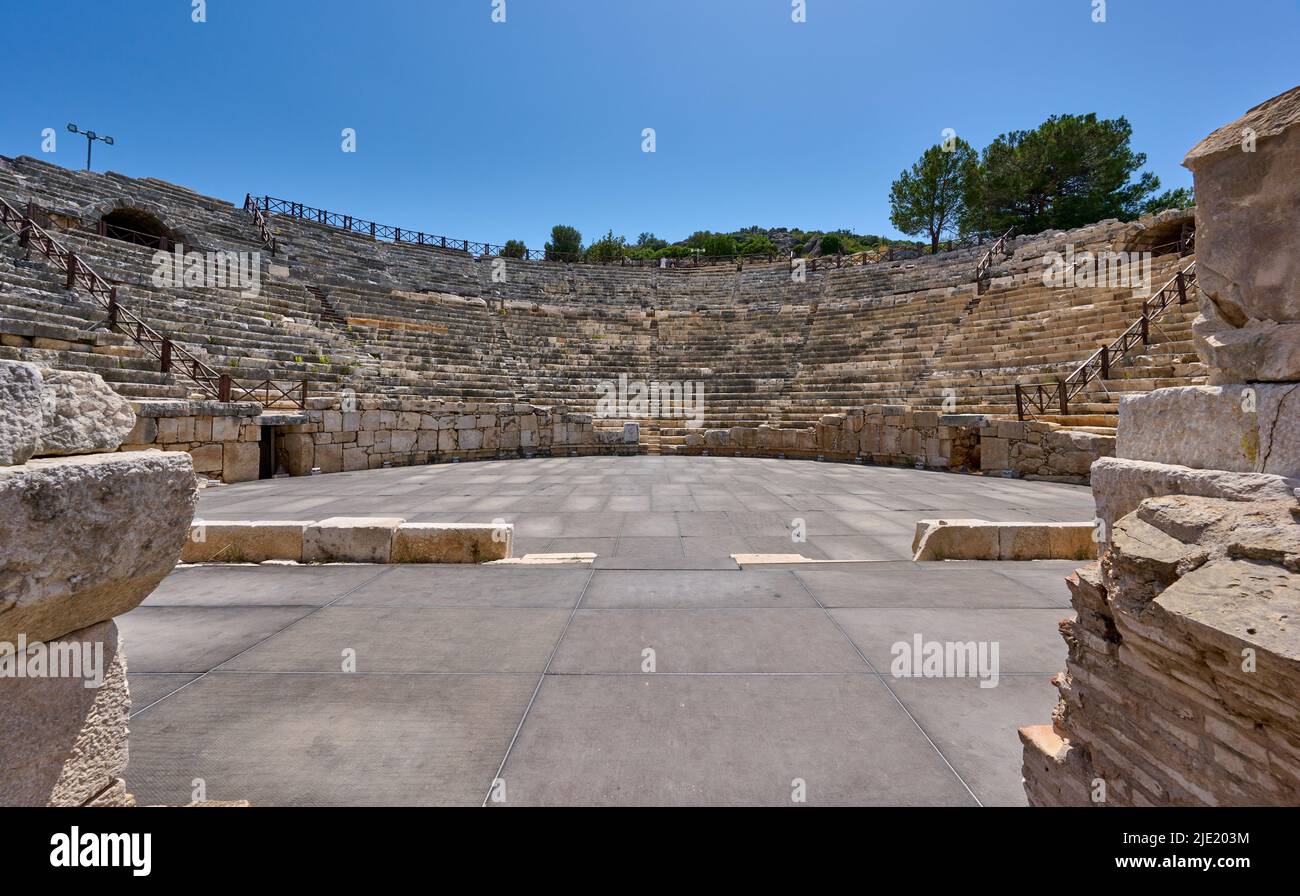 theatre, Remains of the antique Lycian city of Patara, Turkey Stock Photo - Alamy
