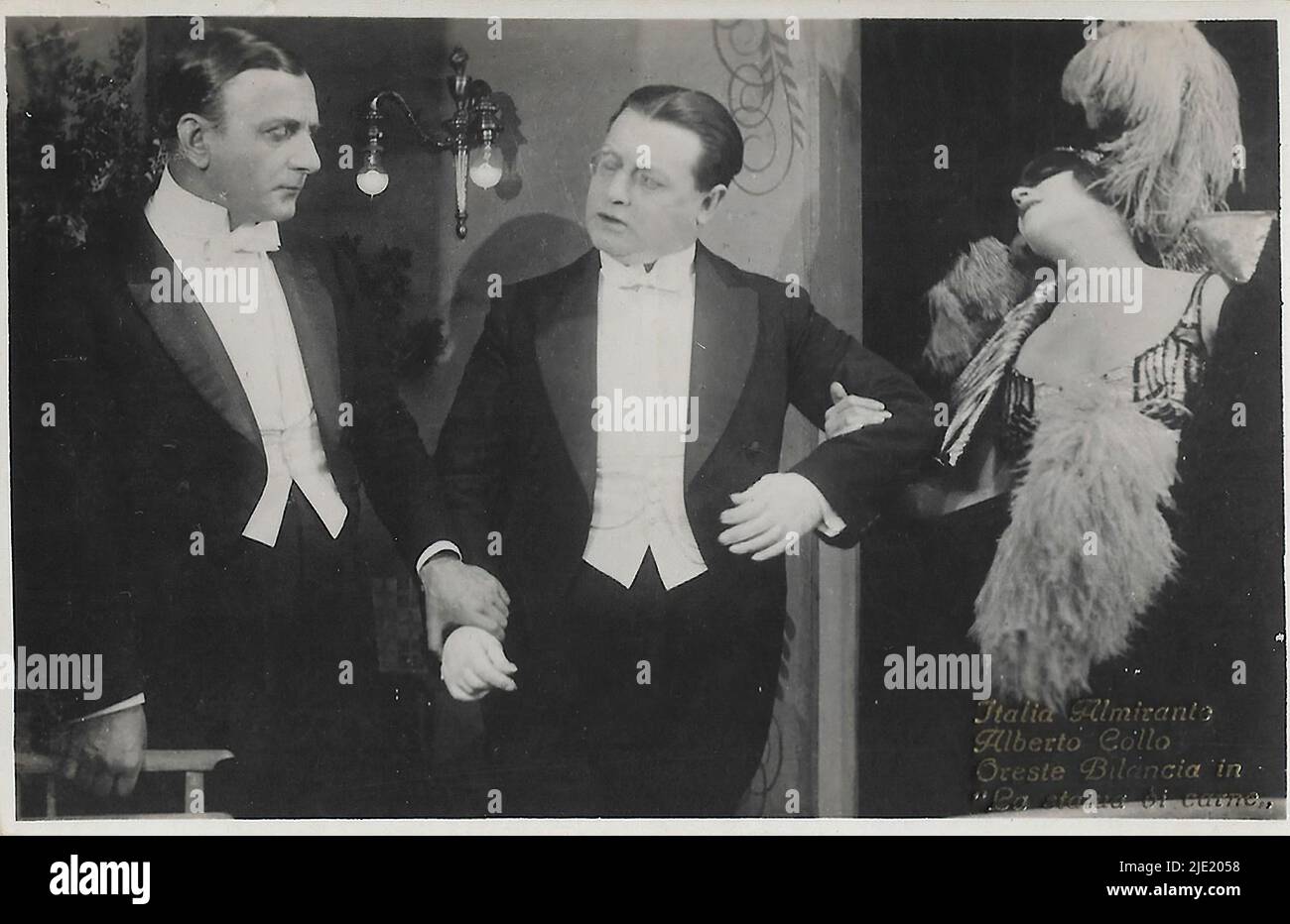 Portrait of Italia Almirante, Alberto Collo and Oreste Bilancia in La ...