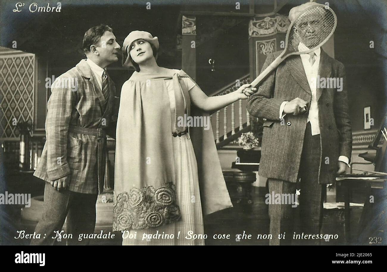 Portrait of Italia Almirante Manzini, Alberto Collo and Vittorio Pieri ...