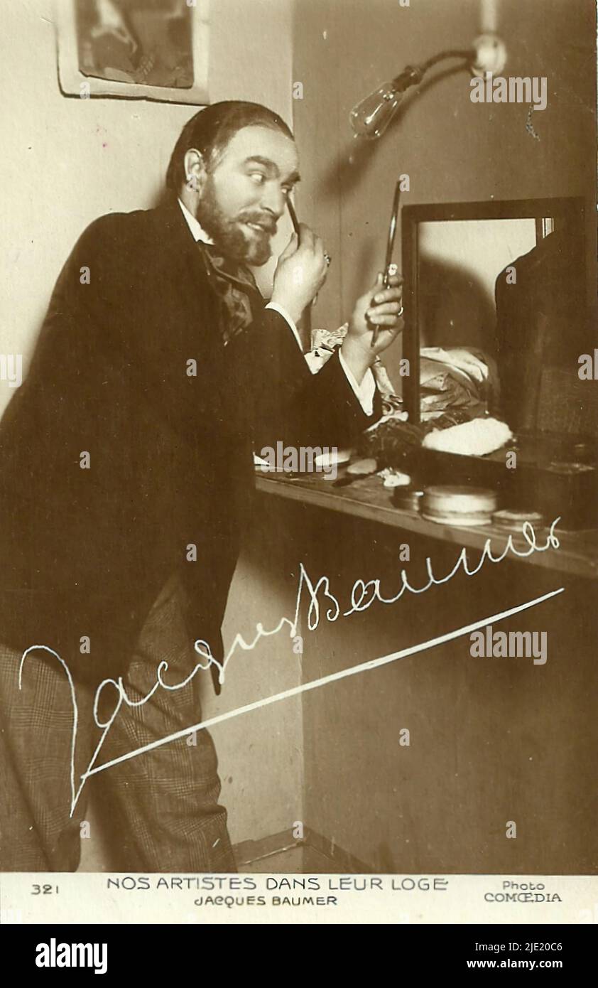 Portrait of Jacques Baumer - French theatre classic era Stock Photo - Alamy