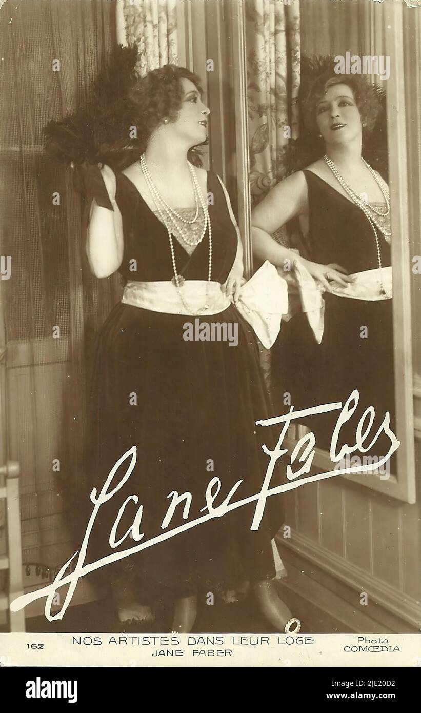 Portrait of Jane Faber - French silent cinema era Stock Photo - Alamy