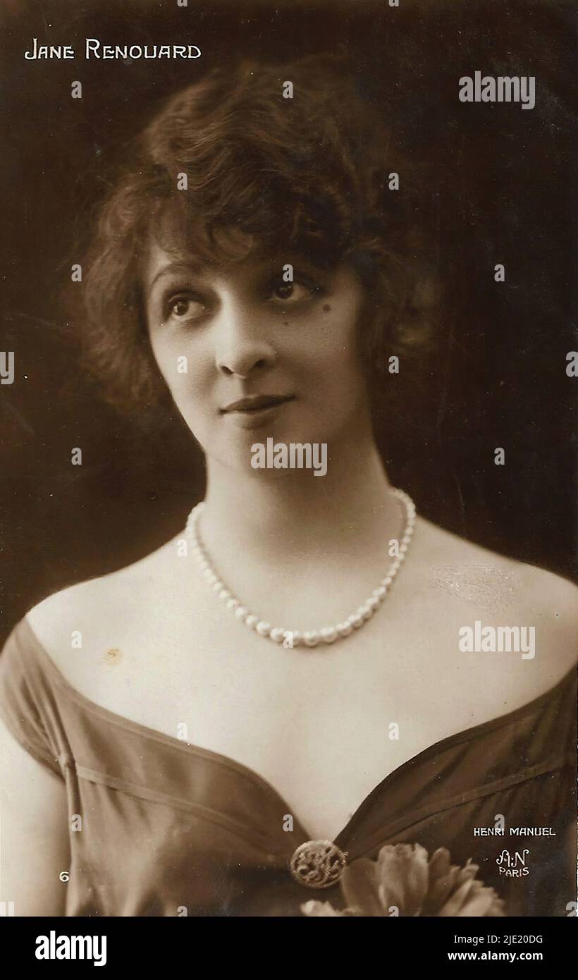 Portrait of Jane Renouardt 001 - French silent cinema era Stock Photo ...