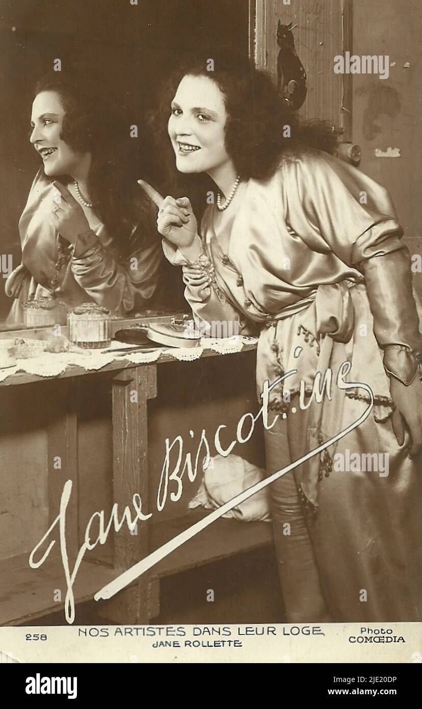 Portrait of Jane Rollette Biscot...ine - French theatre classic era ...