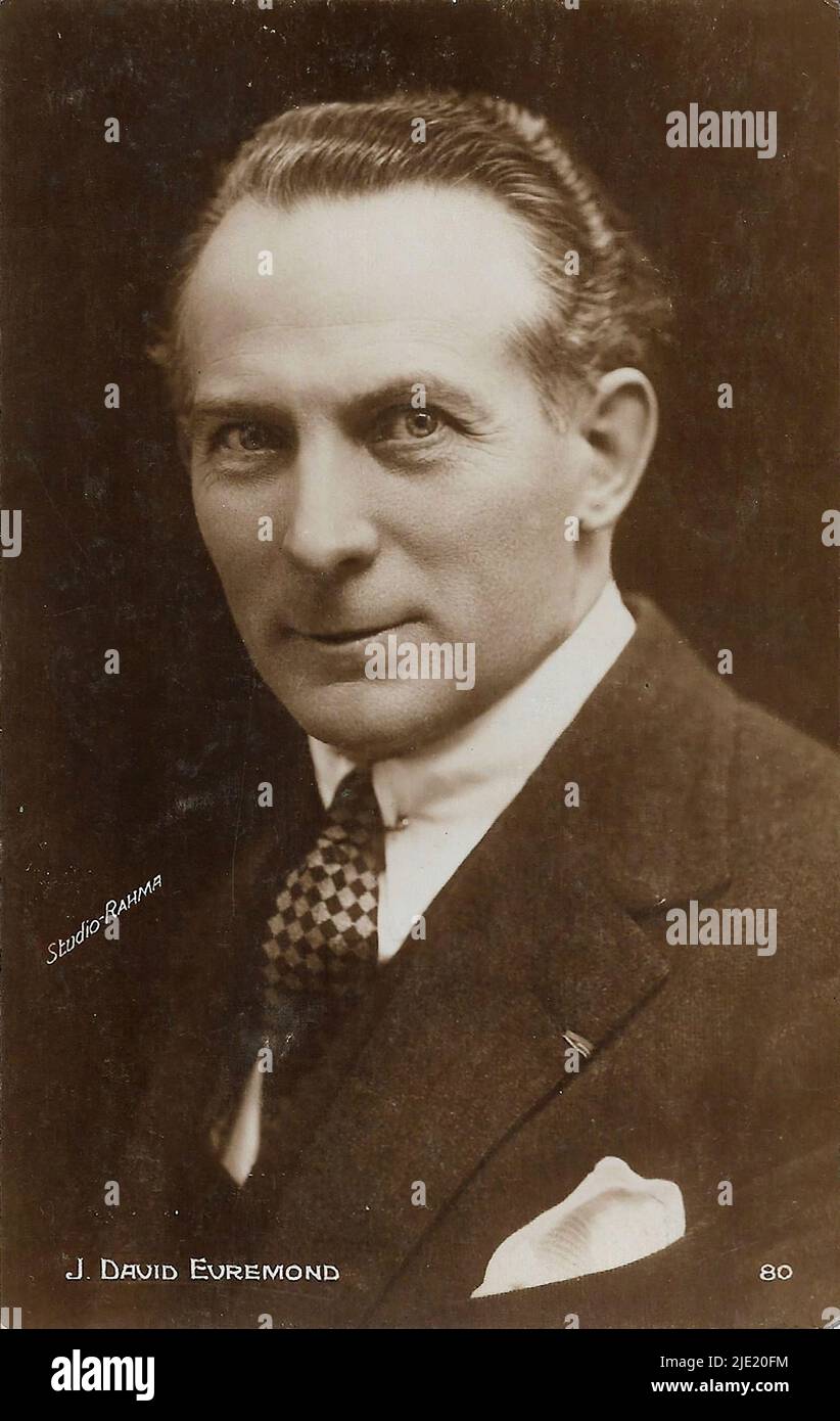 Portrait of Jean- David Évremond - French silent cinema era Stock Photo ...