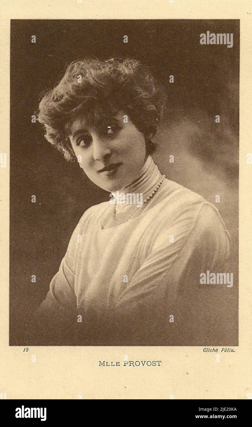 Portrait of Jeanne Provost - French silent cinema era Stock Photo - Alamy