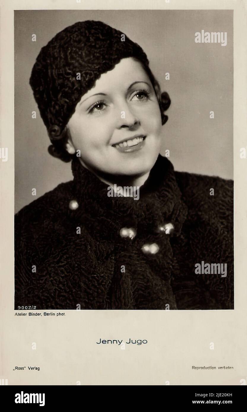 Portrait of Jenny Jugo - German Third Reich movie star Stock Photo - Alamy